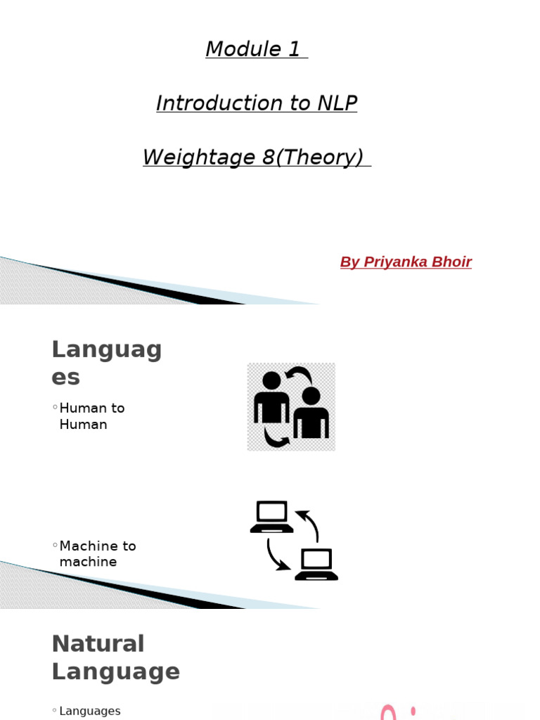 Introduction To NLP - Chap1 | PDF | Semantics | Morphology (Linguistics)