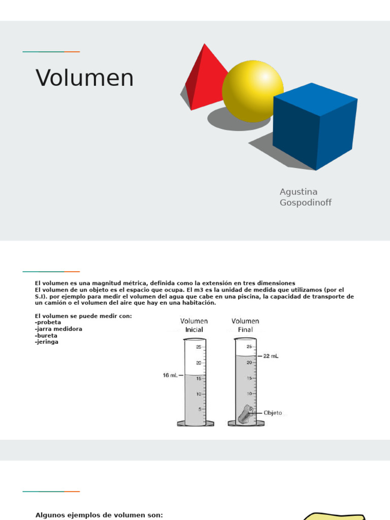 Medición y Concepto de Volumen | PDF