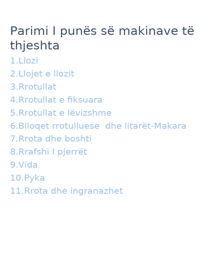 Parimi I Punës Së Makinave Të Thjeshta | PDF