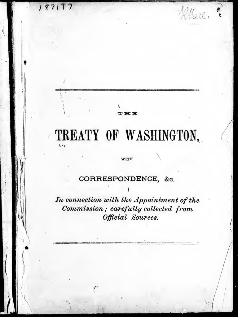 Treaty of Washington 1871 Overview | PDF | Arbitral Tribunal | Private Law