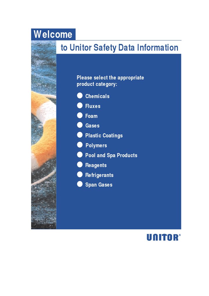 Welcome: To Unitor Safety Data Information | PDF | Technology & Engineering