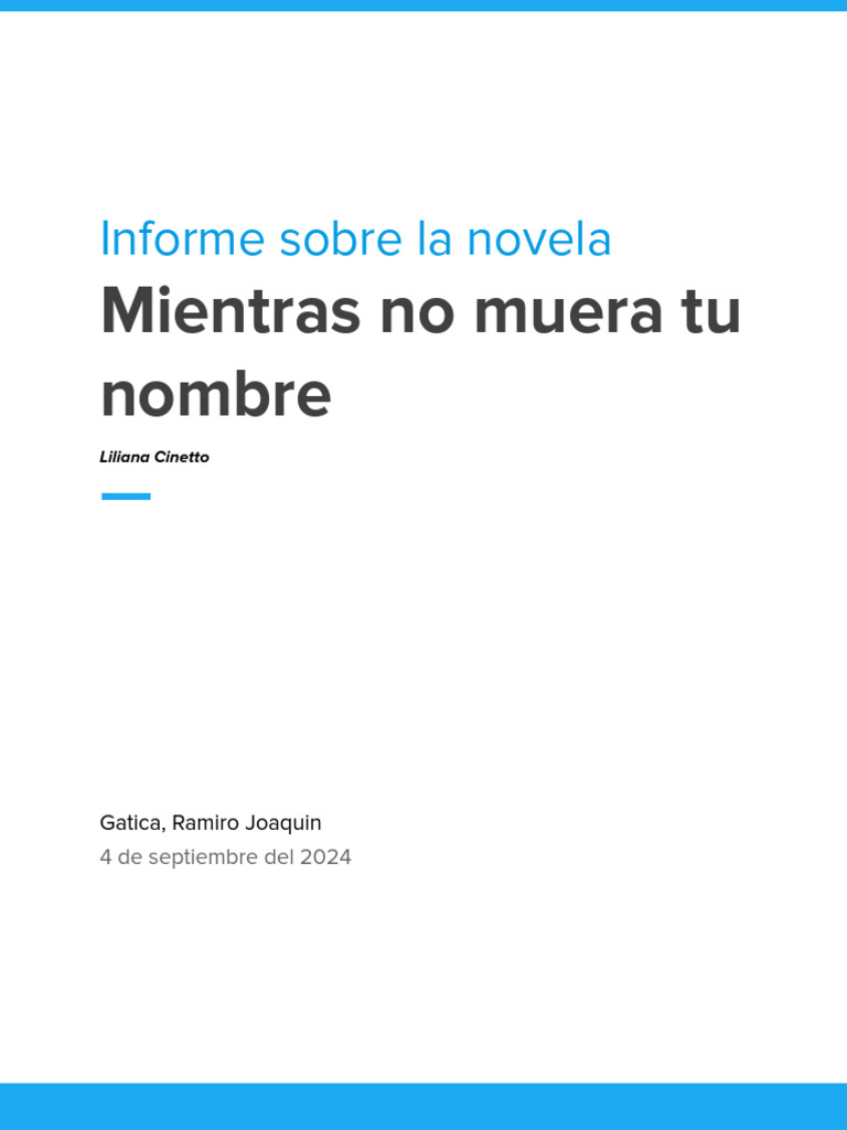 Mientras No Muera Tu Nombre - Bitácora de Pensamientos Sobre La Novela | PDF | Las emociones ...