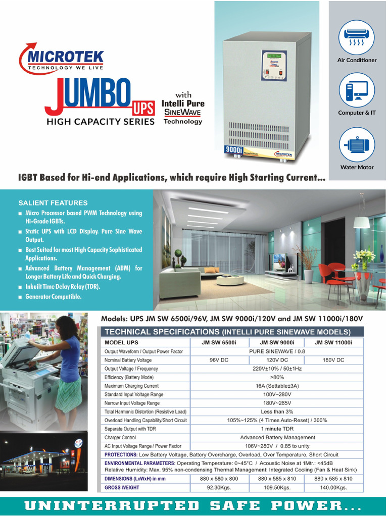 Microtek SW 2300va Ups | PDF