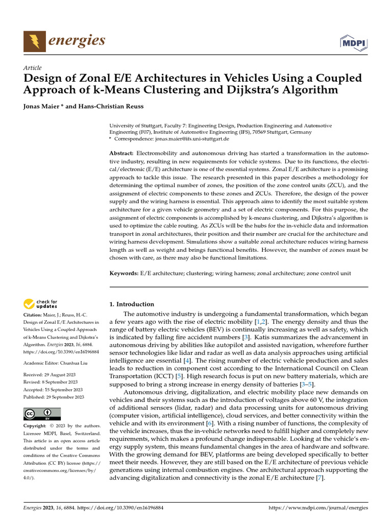Design of Zonal E - E Architectures in Vehicles Using A Coupled ...