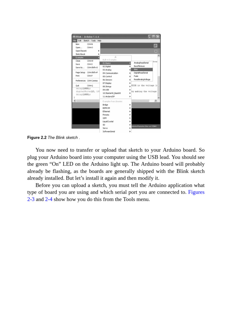 Uploading Blink Sketch to Arduino | PDF