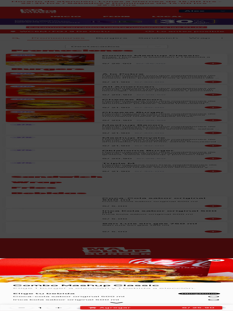 Mashup Burger Pide Online | PDF | Hamburguesas | Cocinando