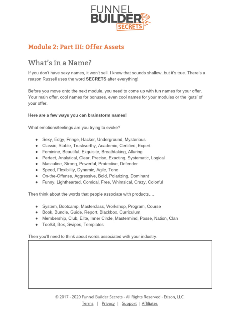Module 2 Offer Assets | PDF