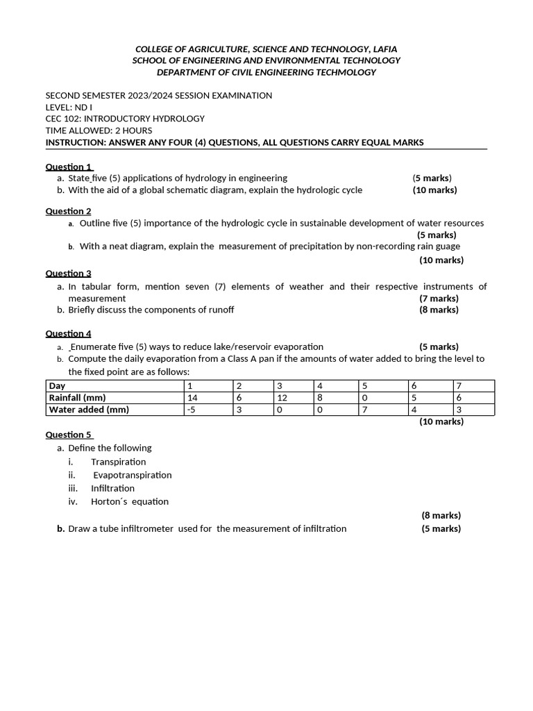 SET 2 CEC 102 Exams Question | PDF