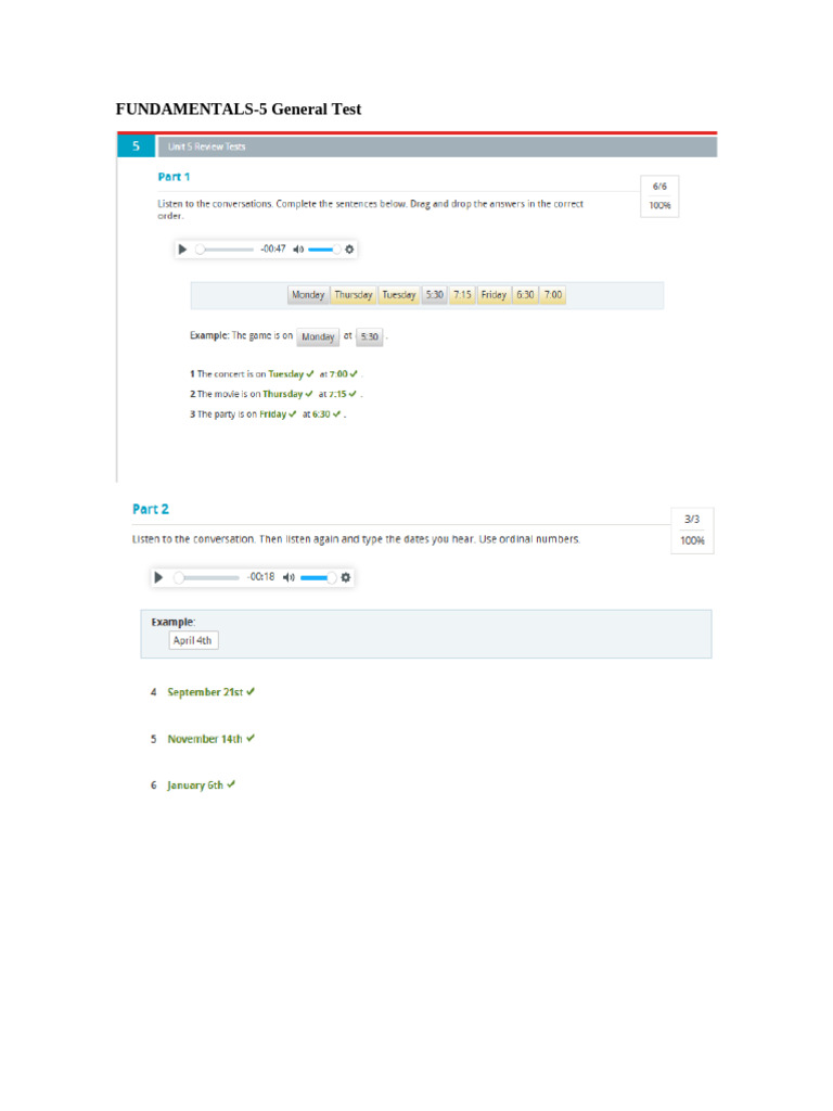Fundamentals 5 General Test Pdf