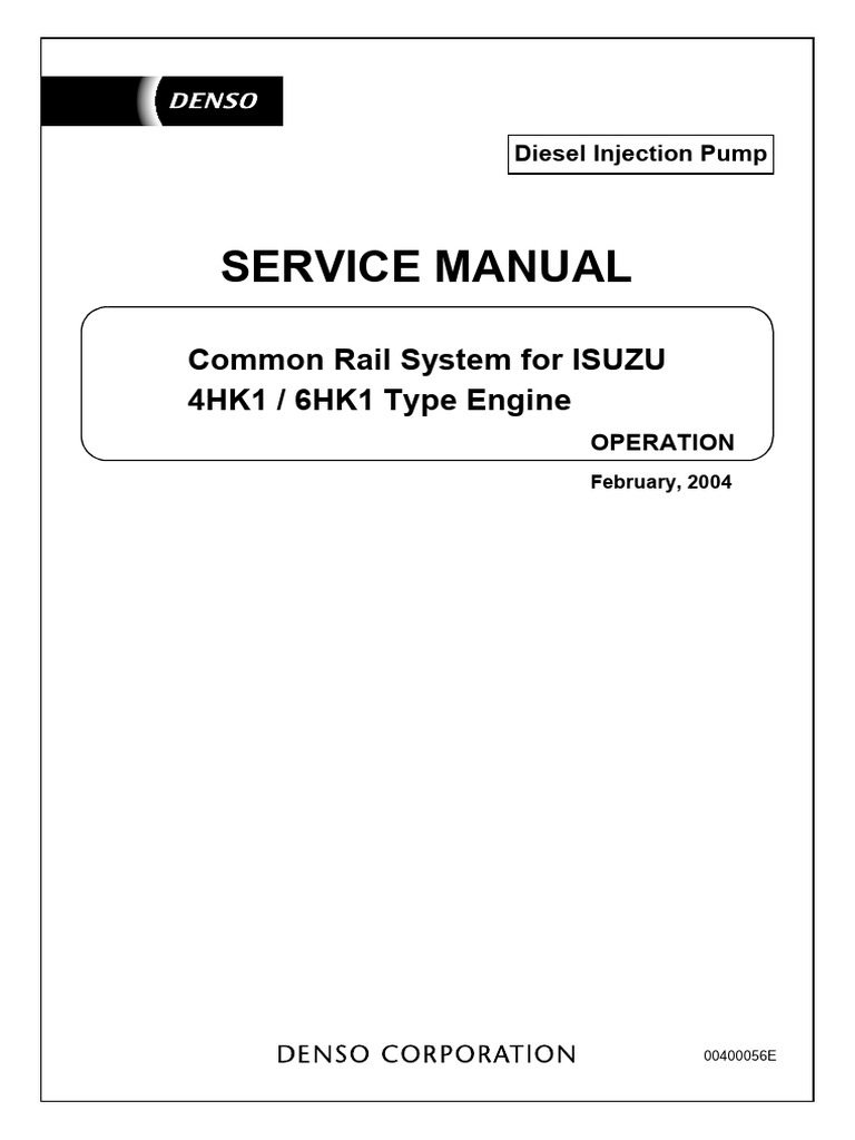 ISUZU 4HK1 6HK1 Type Engine | PDF | Fuel Injection | Engines