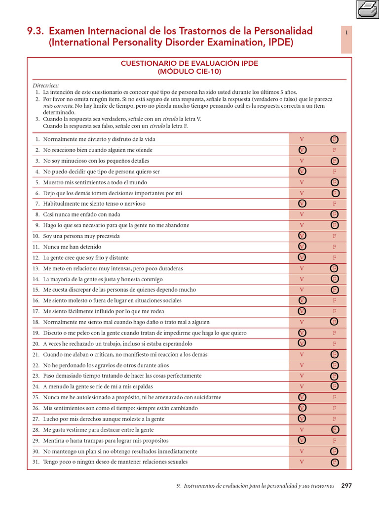 CUESTIONARIO IPDE (1) (1) | PDF
