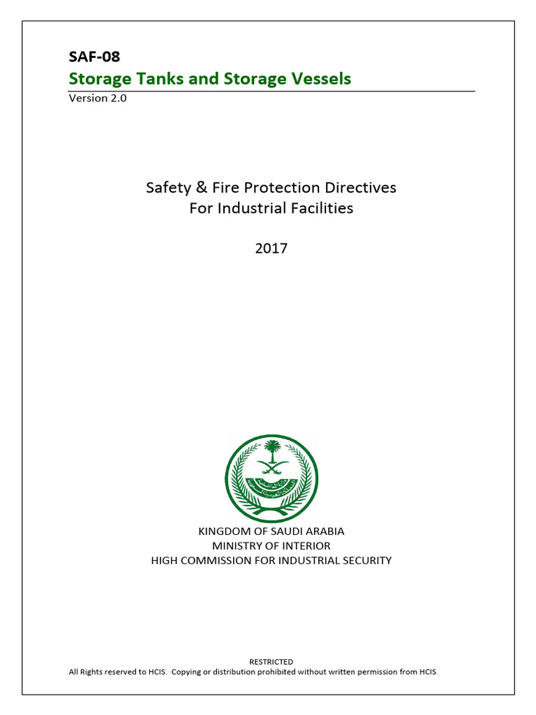 Saf-08 Storage Tanks and Storage Vessels | PDF | Liquefied Petroleum ...