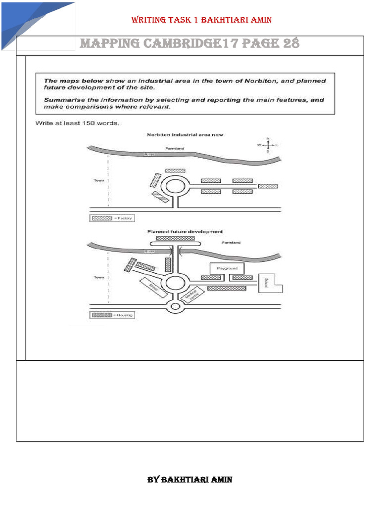 Task 1 Sample Answer p 1 Cambridge 17 Page 28 | PDF