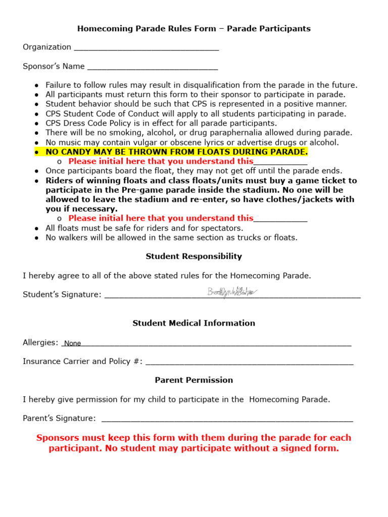 2024 WBHS Participant Agreement - Docx 2 | PDF