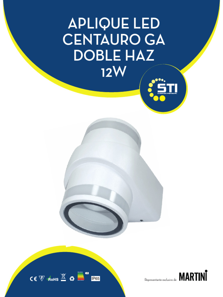 Aplique Led Centauro GA Doble Haz 12W | PDF | Diodo emisor de luz ...