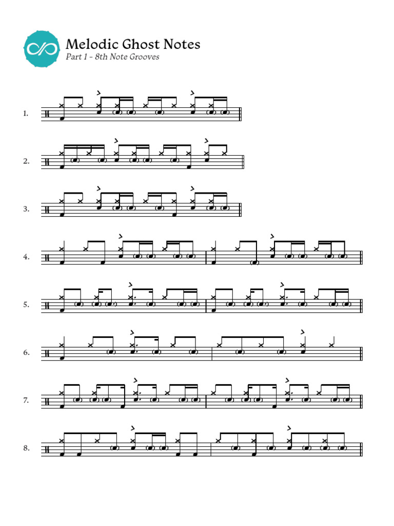 Grooves de 8e note avec Ghost Notes | PDF | Échecs | Théorie (échecs)