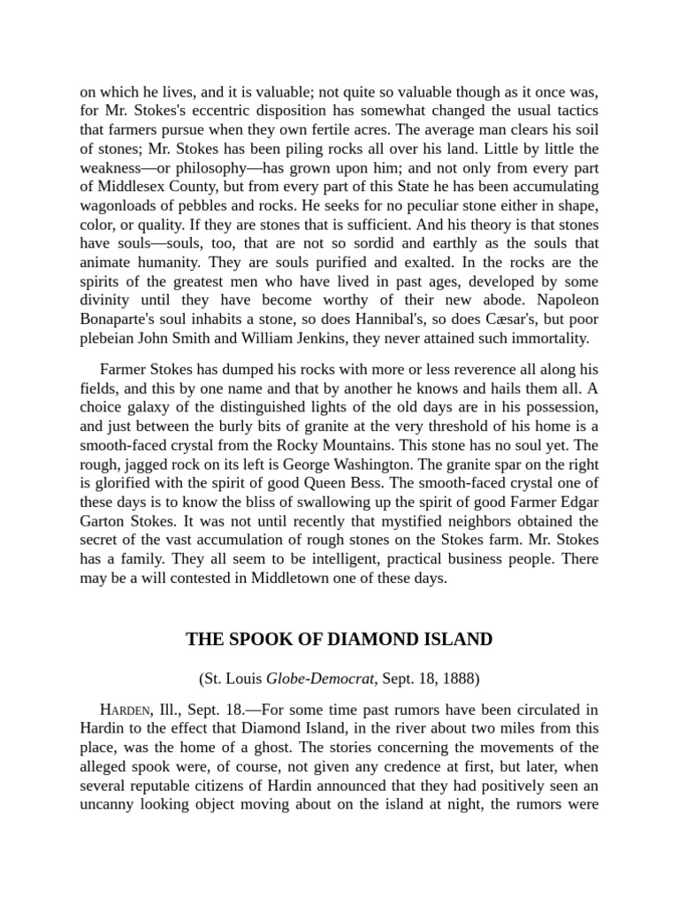 The Spook of Diamond Island | PDF | Soul