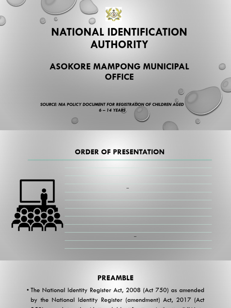 Nia Policy On Registration of Children Aged 6 - 14 Years. Asm | PDF ...
