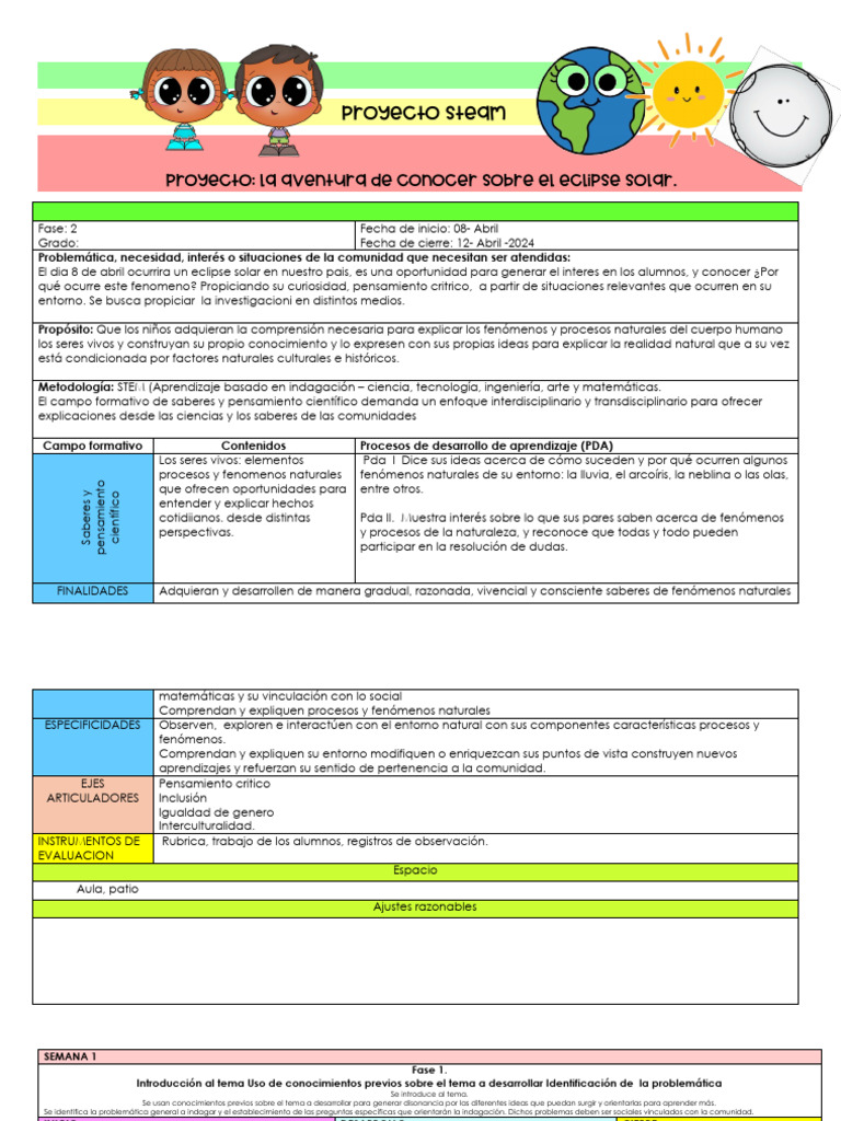 Proyecto steam eclipse solar | PDF | Luna | Eclipse solar