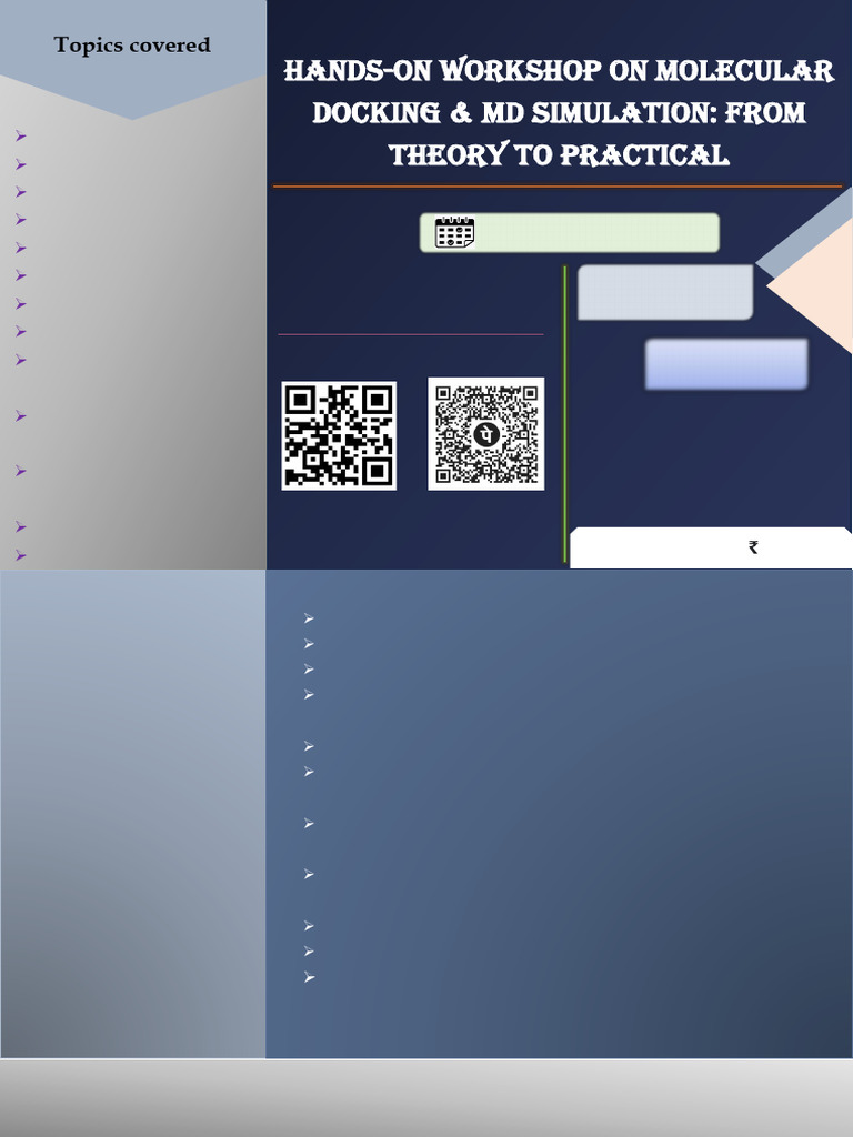 Hands-On Workshop On Molecular Docking & MD Simulation-3 | PDF ...