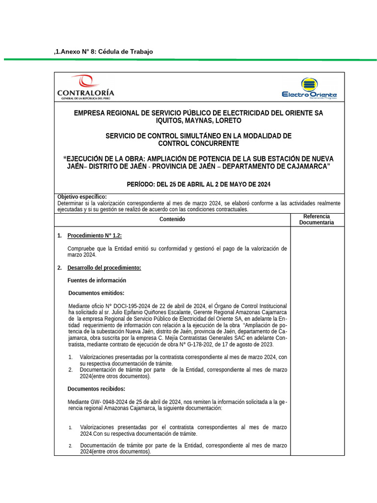 1.2 Anexo 8 - Cédula Hito 8 de Sin Rev Jaen Ibis | PDF | Regulación | Justicia