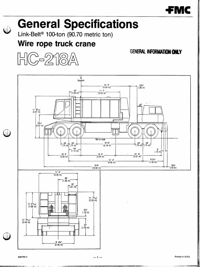 Linkbelt HC218A Spec | PDF
