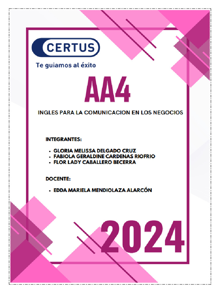 Aa4 Ingles 1 | PDF