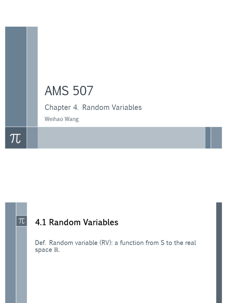 Chapter 4 1 | PDF | Probability Distribution | Random Variable