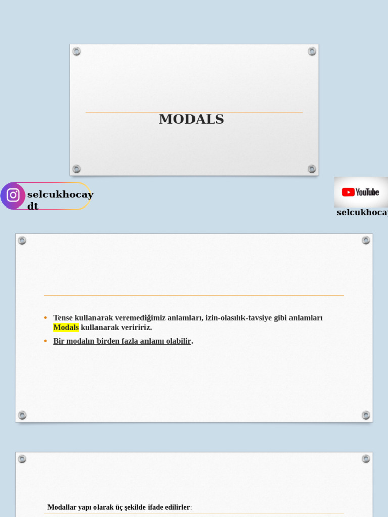 modals-1 | PDF | Syntax | Linguistics