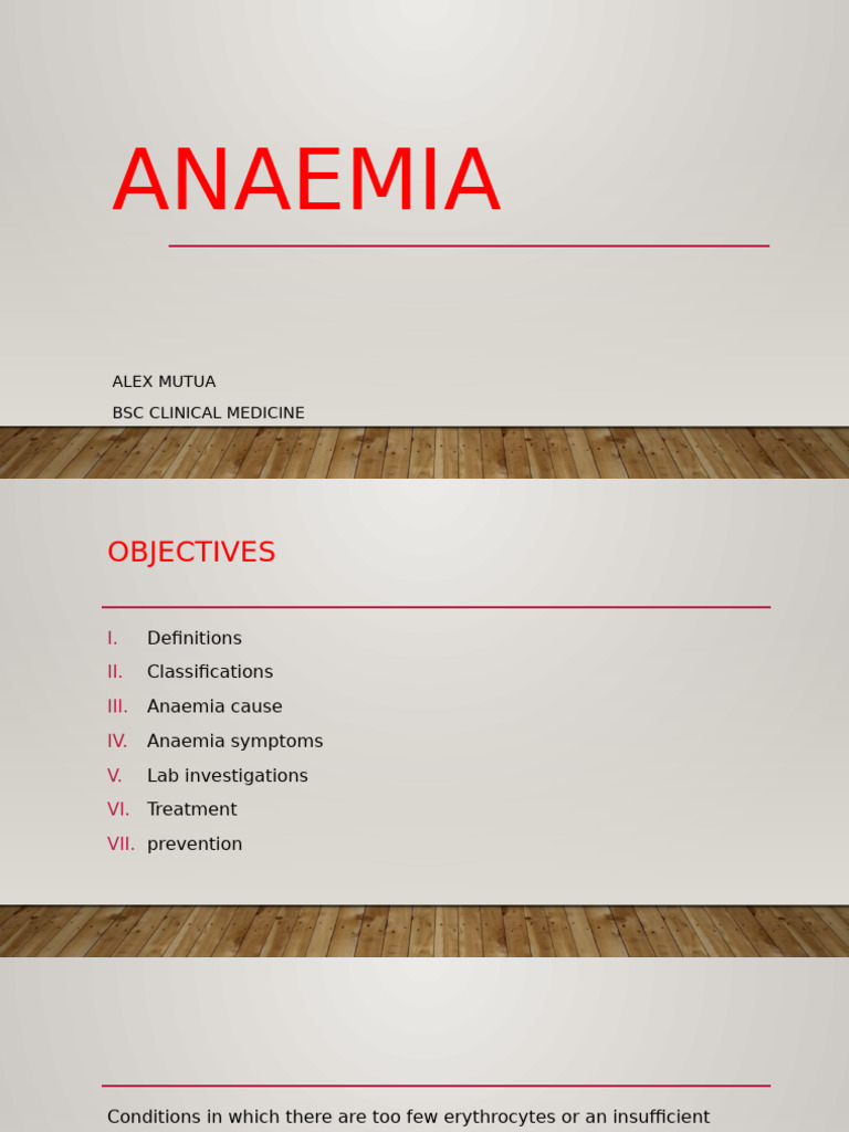 anemia | PDF | Anemia | Medical Specialties