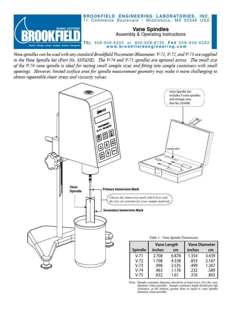 Vane Spindle Instructions | PDF | Continuum Mechanics | Applied And ...
