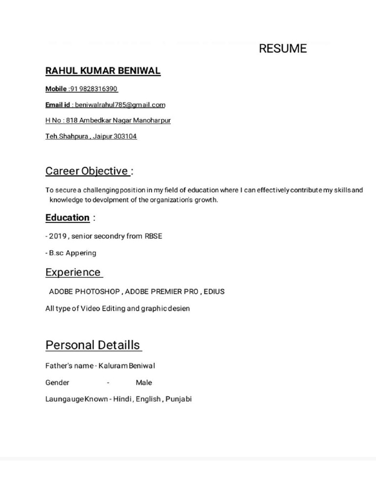 RAHUL-BENIWAL-VIDEOEDITOR | PDF