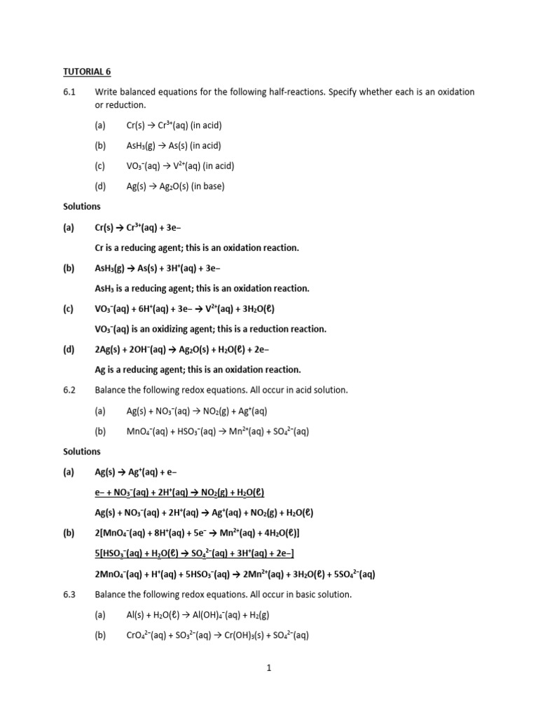 TUTORIAL 6 PHC25P2 Memorandum | PDF | Electrode | Anode