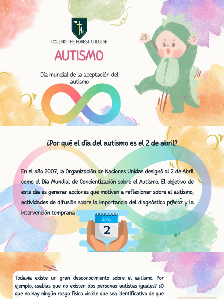 Día Mundial del Autismo: Conciencia y Apoyo | PDF | Espectro autista ...