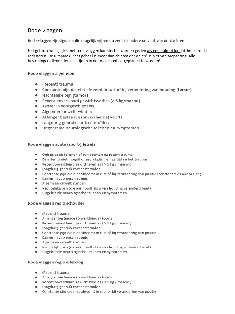 Rode Vlaggen Per Regio | PDF