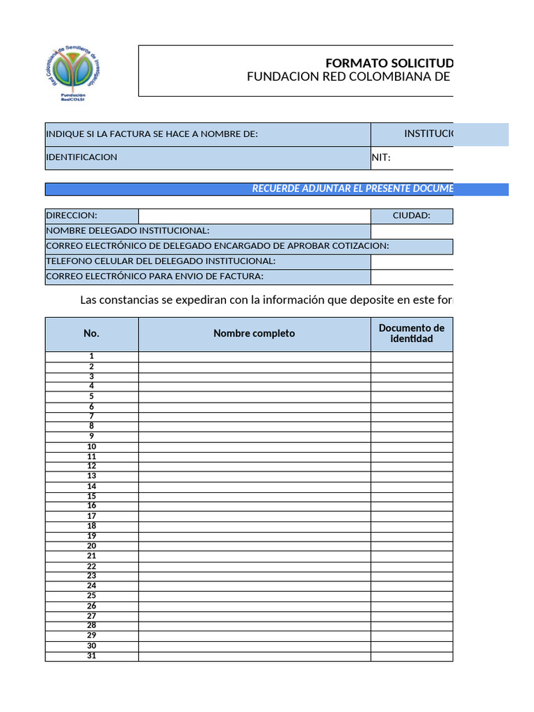 Anexo 4 006 Formato Solicitud Factura Nodo Anexo 006 | PDF