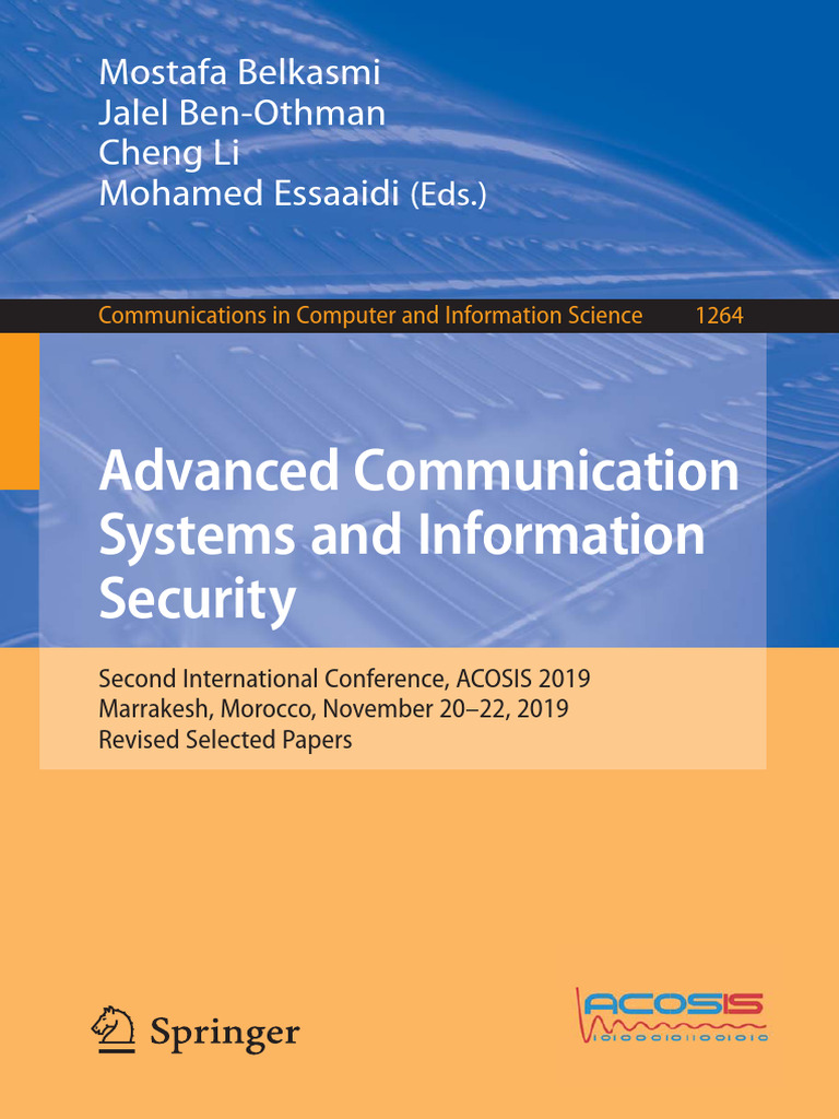 Advanced Communication Systems and Information Security Second ...