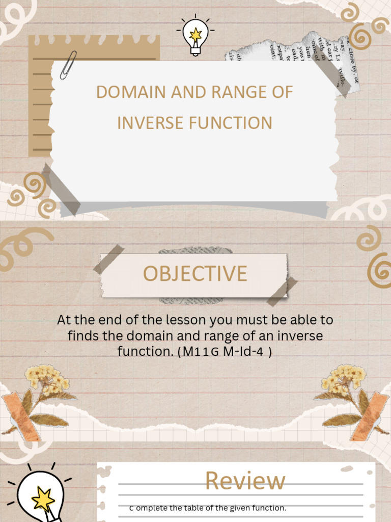 Domain and Range of Inverse Function | PDF | Teaching Methods & Materials