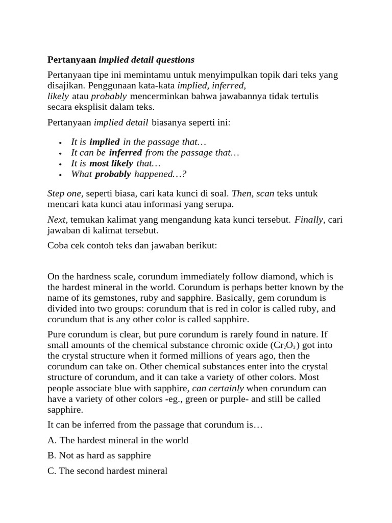 Implied Questions | PDF | Language Arts & Discipline | Foreign Language ...