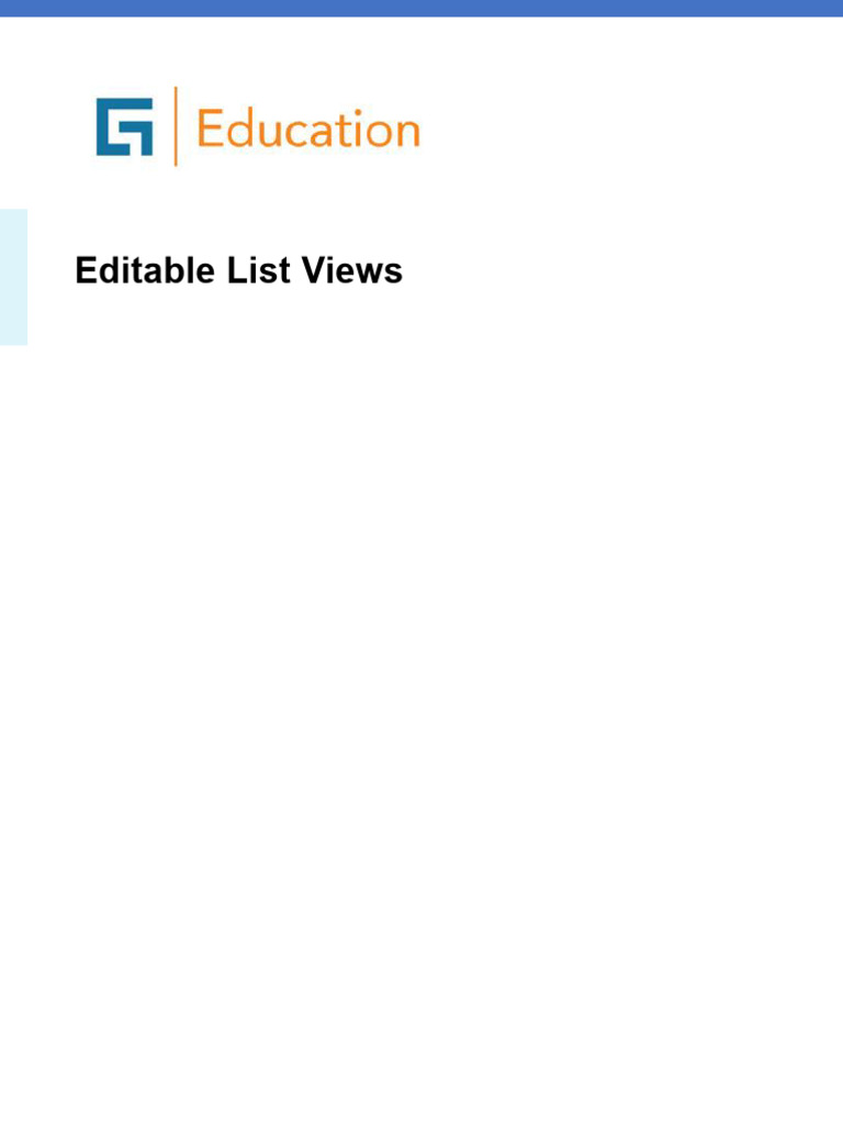 9.Editable List Views | PDF | Operating System Families | System Software