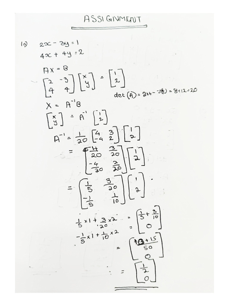 Mathematics Assignment r | PDF