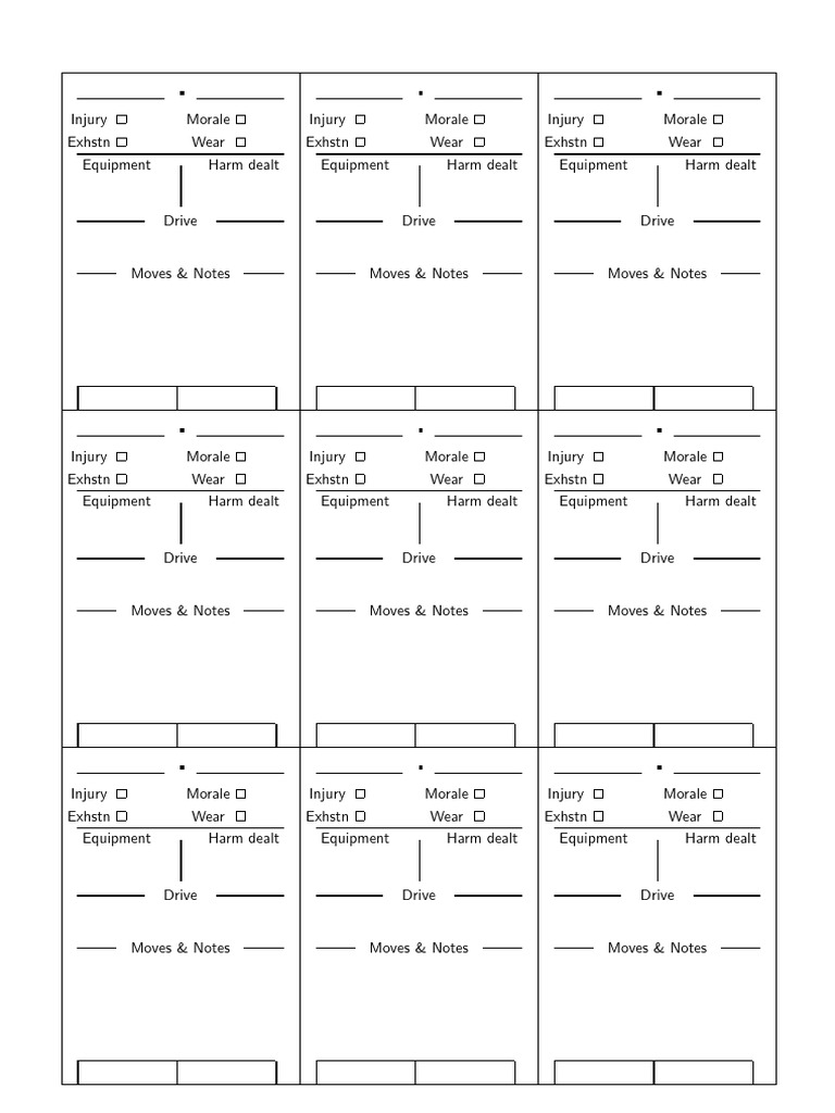 Rootrpg Characters Printable | PDF