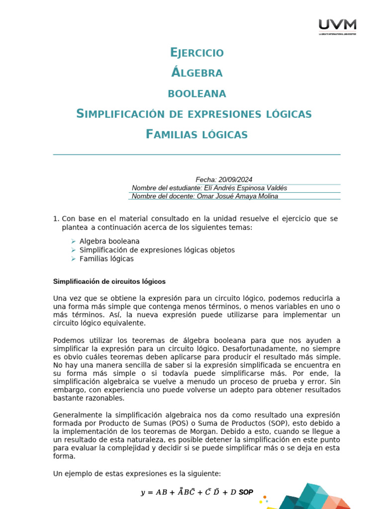 A#4 Eaev | PDF | Álgebra de Boole | Enseñanza de matemática