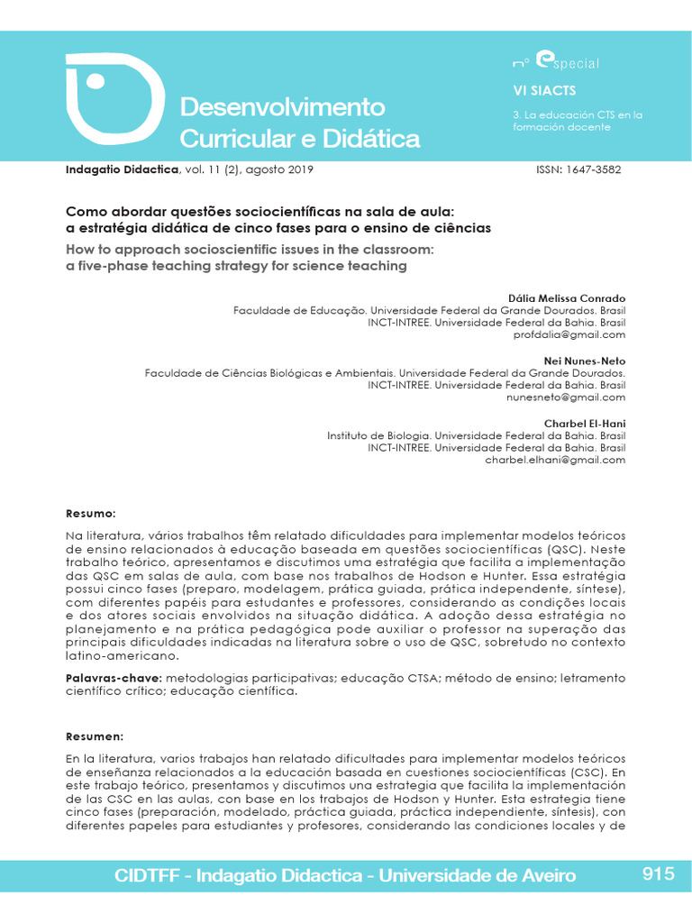 2019 - CONRADO - NUNES-NETO - EL-HANI - Como Abordar Questões Sociocientíficas Na Sala de Aula ...