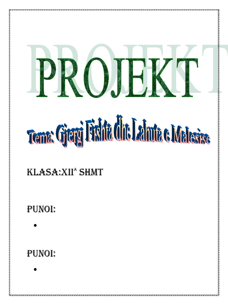 Projekti I Letersise | PDF