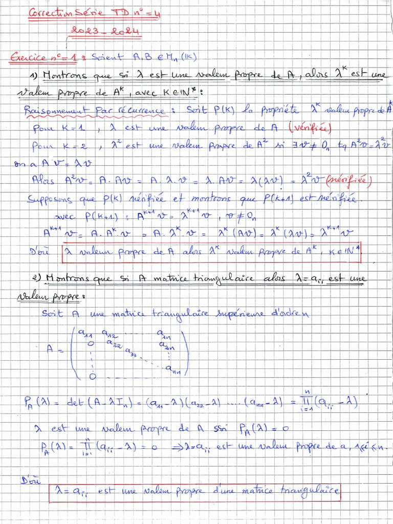 Correction Série TD N4 | PDF