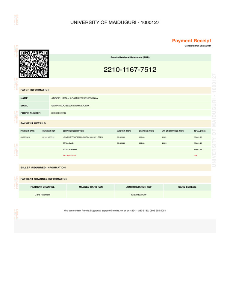 View Invoice-Receipt 1st payment | PDF