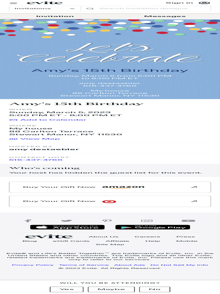 Evite Online Invitations, Greeting Cards & Party Ideas | PDF