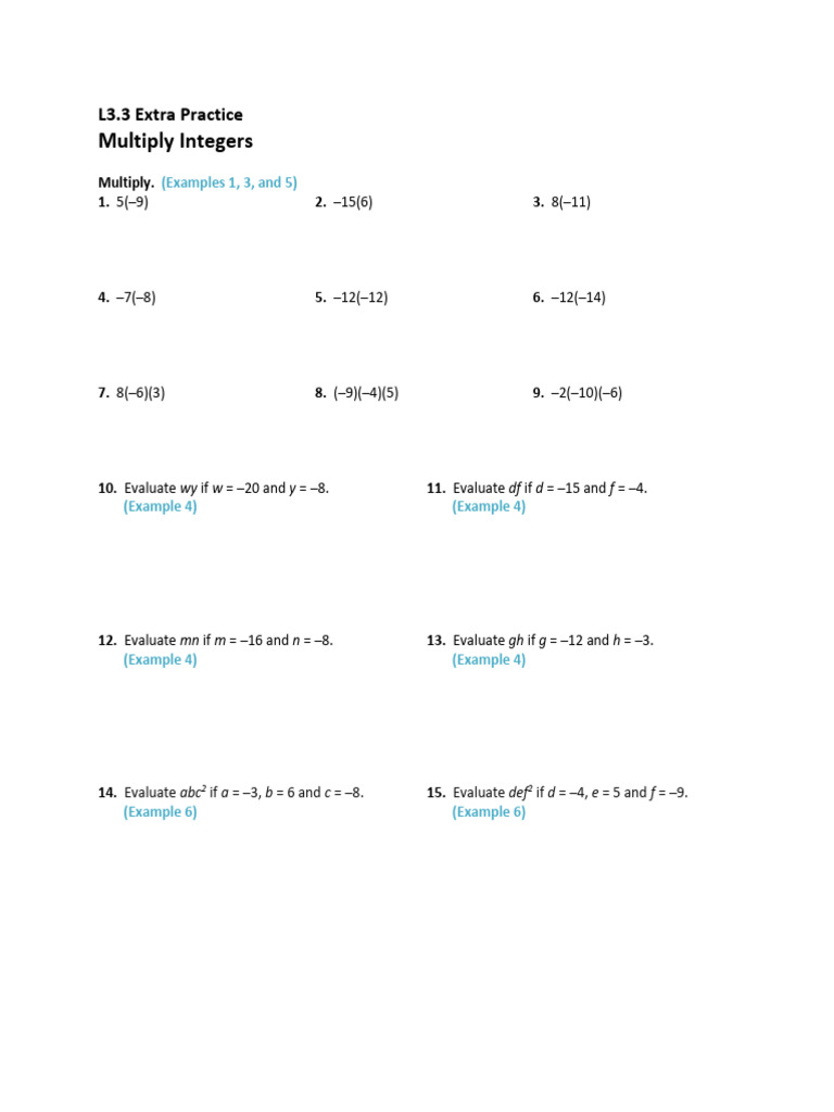 G7M3L3.3 Extra Practice | PDF | Teaching Methods & Materials