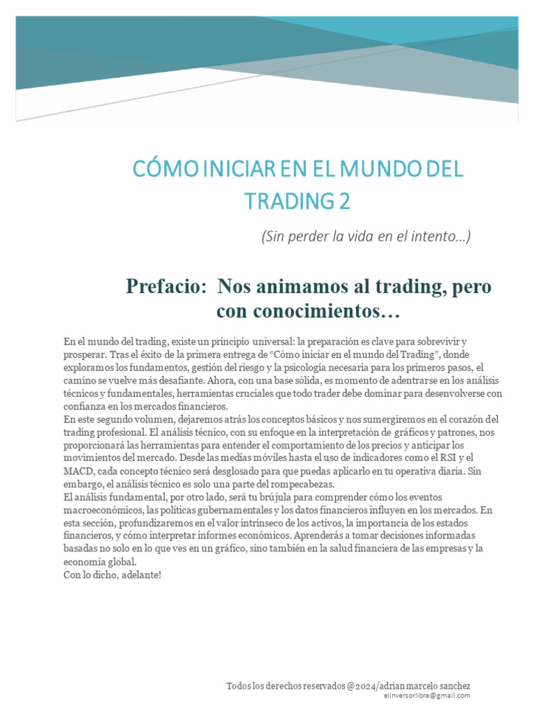 Cómo Iniciar en El Mundo Del Trading 2do | PDF | Análisis técnico ...